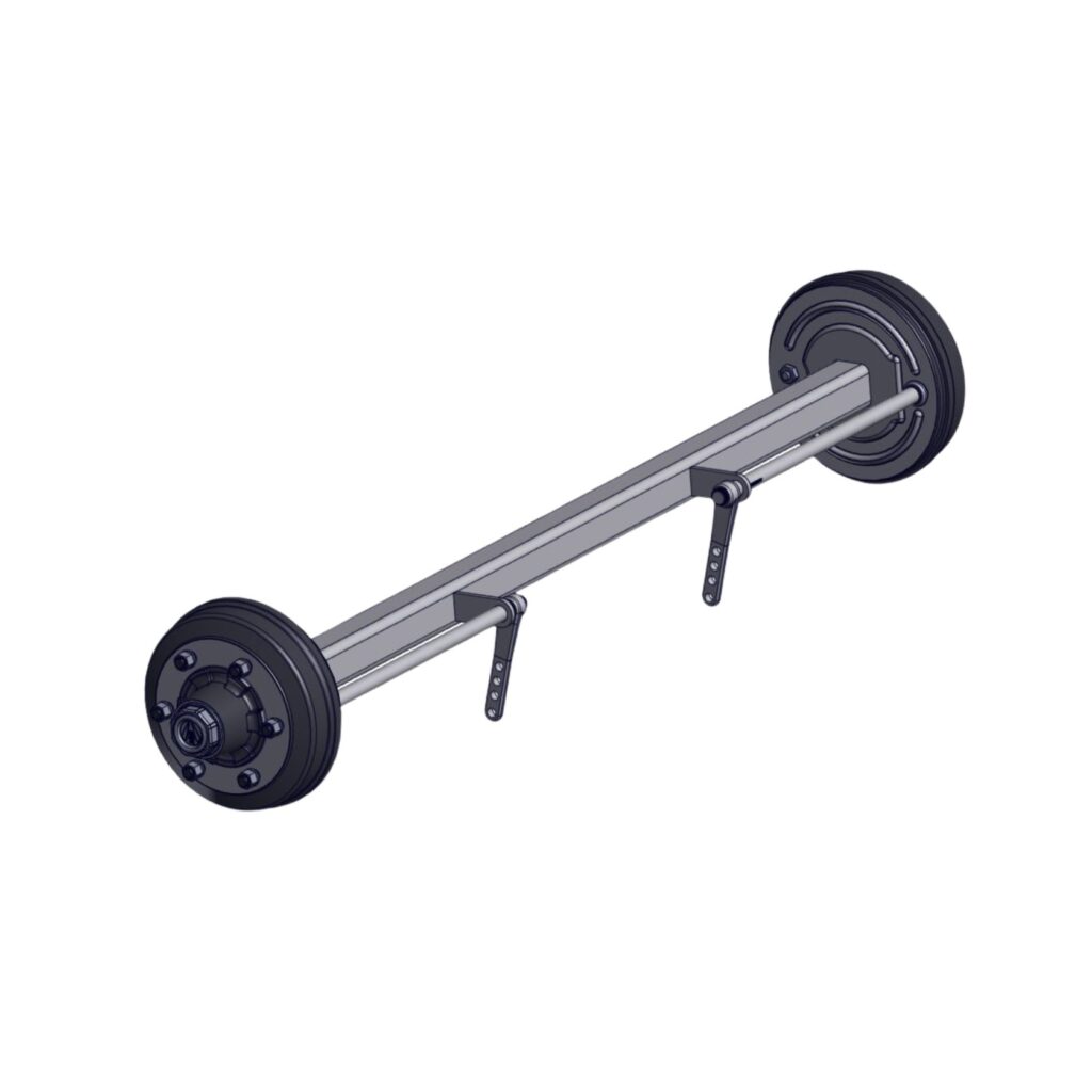 Braked Full Beam Axle 70mm SQ 6,000kg | Burquip | Trailer Components ...